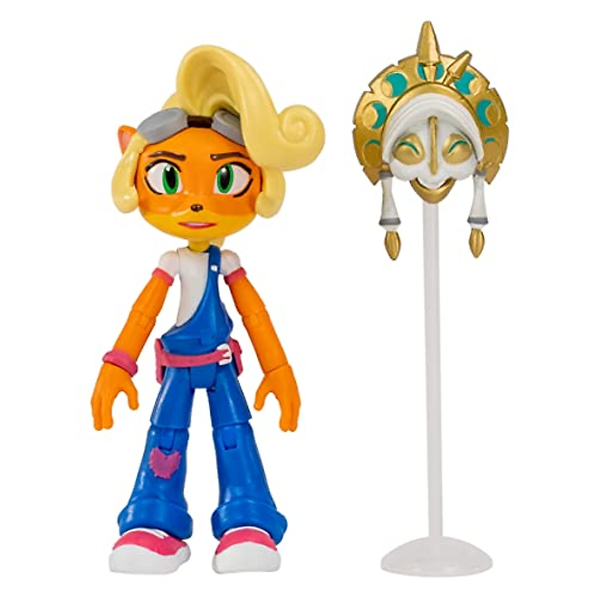 Crash Bandicoot 11cm Coco with Mask HE12300 | Collectable Retro Gaming Figure for Kids with Accessory