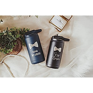 Legacy and Light Ring Bearer Water Bottle, Ring Bearer Gift, Will you be my Ring Bearer Proposal 12 oz Cup, Thank You Wedding Day Favor, Toddler or Little Boy Tumbler Gift Ideas from Bride and Groom