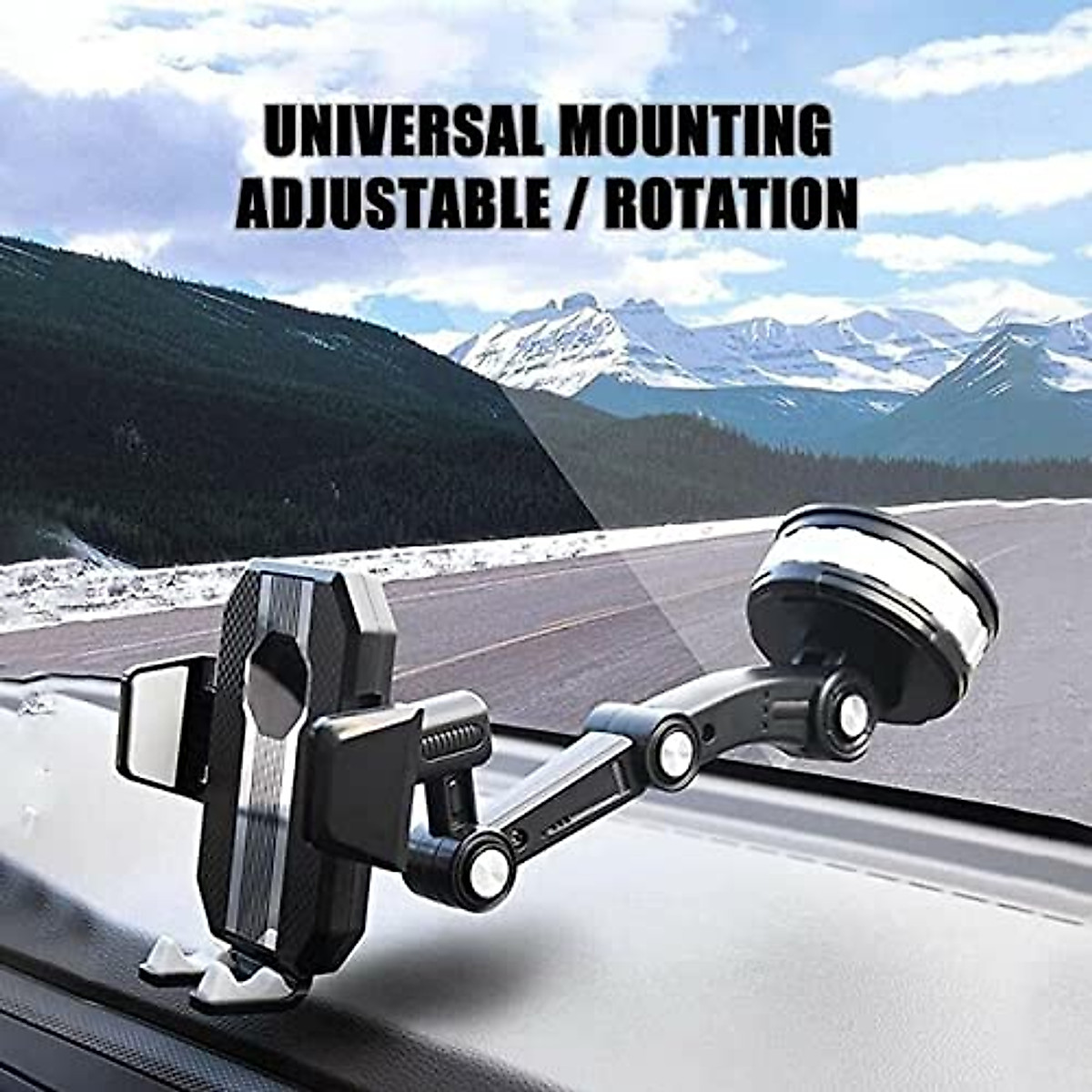 2023 New Sucker Car Phone Holder Long Arm Suction Cup Car Phone Mount Stand Mobile Cell Support For Car Center Console Phone Holder (A)