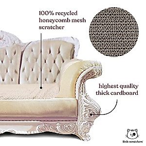 Royal Cat Couch - Thick Cardboard Cat Scratcher Couch, Fancy Cat Bed with Cat Scratch Pad, Cat Scratcher Sofa, Cat Scratchers for Indoor Cats, Cat Scratching Board, Cat Sofa, Cat Lounge