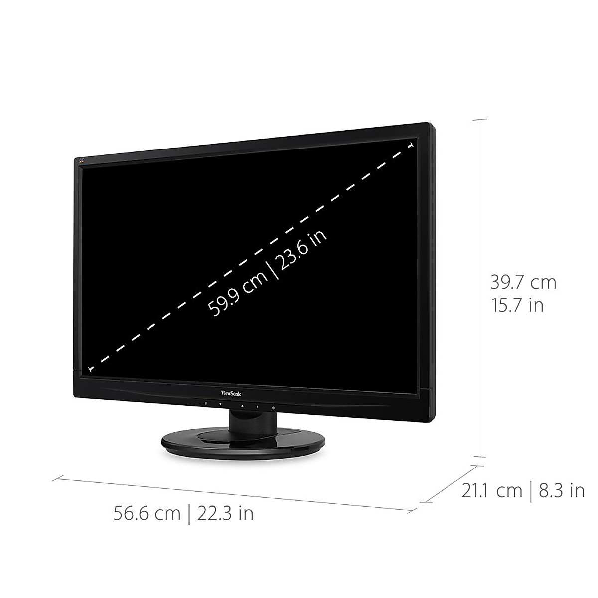 ViewSonic VA2446MH-LED 24in 1080p LED Monitor HDMI, VGA (Renewed)