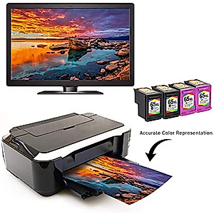 Limeink 4 Remanufactured Ink Cartridge Replacement for 65XL 65 XL High Yield for HP DeskJet 2600 2622 2652 2655 3700 3720 3722 3752 3755 Envy 5000 5052 5055 Printer AMP 100 Black and Color Combo Pack