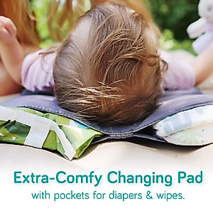 Nanobebe Bebe Diaper Bag Backpack, Travel Diaper Bag with Baby Changing Mat and Stroller Straps, Maternity Back Pack for Multi-Function Baby Care, Large Capacity, Waterproof, Unisex (Stylish Grey)