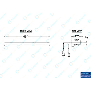 AmGood Stainless Steel Folding Wall Shelf | NSF Certified | Food Truck | Kitchen, Restaurant, Garage, Laundry, Utility Room (48" Long X 12" Deep)