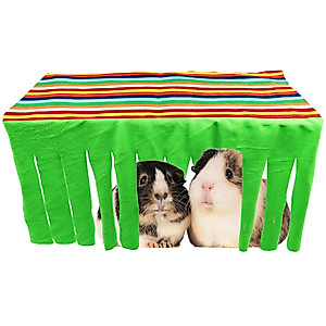 Guinea Pig Hideout, Guinea Pig Corner Fleece Forest Habitat, Guinea Pig Blankets Curtain Hammock, Small Animals Cage Accessories for Ferret Hammock Hedgehog Bunny Rabbit Hamster Rat Chinchillas