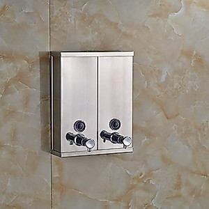 YHSGY Lotion&Soapdispensers Bath Kitchen Sink Wall Mounted Stainless Steel Pump Liquid Soap Lotion Dispenser Chrome Finished