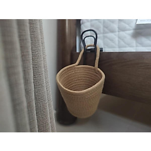 Generic Handmade Woven Oval Basket Set of 4, Cotton Rope, Hanging and Floor Decorative Basket, Home Decor