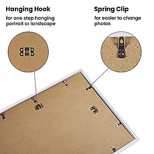 ENJOYBASICS 12x16 Picture Frame, Display Poster 9x12 with Mat or 12 x 16 Without Mat, Wall Gallery Photo Frames, White, 2 Pack