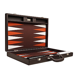 19-inch Premium Backgammon Set - Dark Brown Board