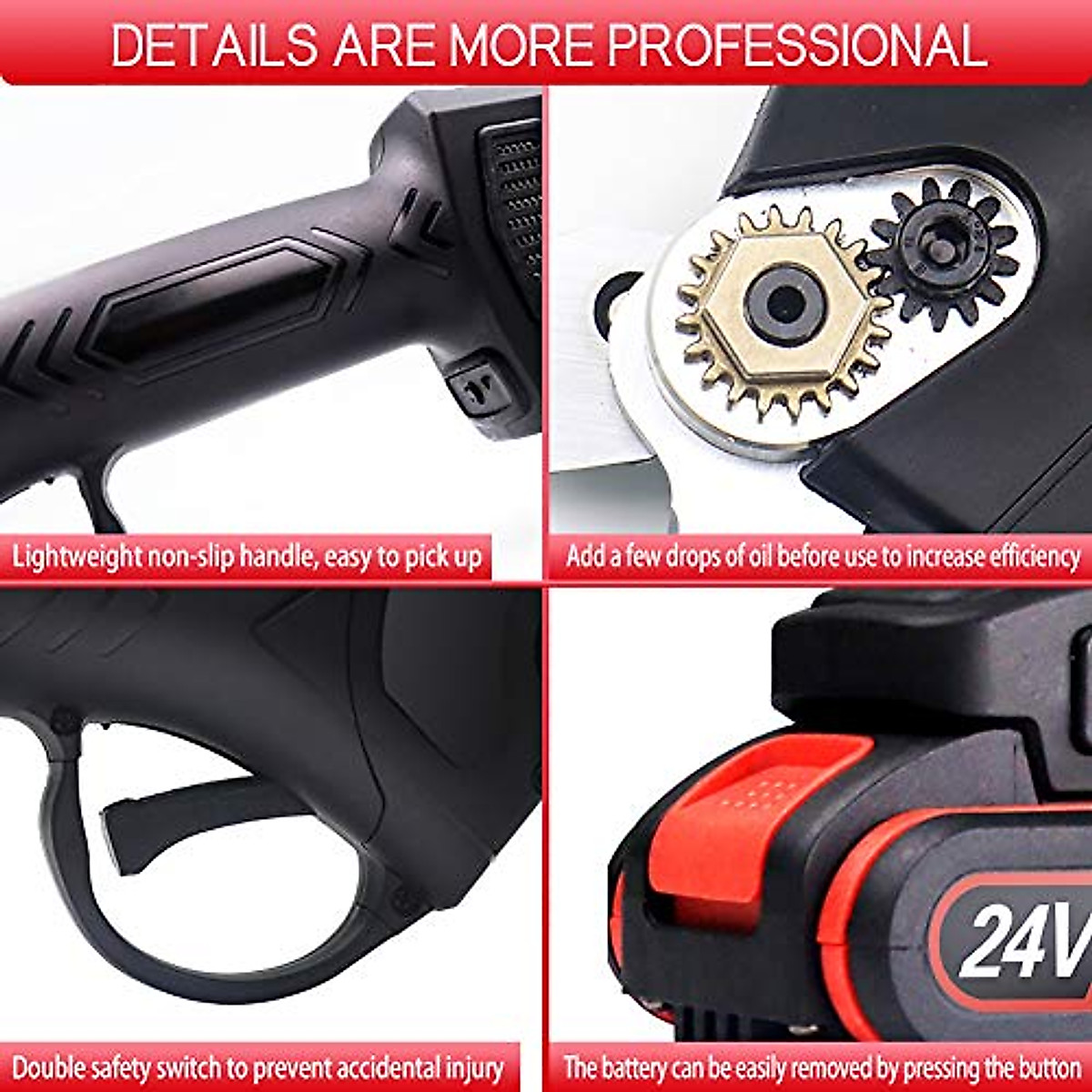 dibike Electric Pruning Shears with Rechargeable Lithium Battery, 30mm Max Cutting Diameter, Power Tree Electric Branch Scissors Wood Prunner (Black-2)