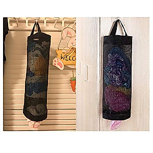 8PCS Plastic Bag Holders,Mesh Hanging Garbage Bag Dispensers,Recycling Grocery Shopping Bags Storage for Home and Kitchen