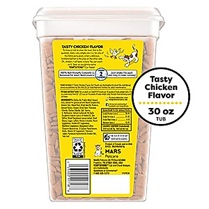 TEMPTATIONS Classic Crunchy and Soft Cat Treats Tasty Chicken Flavor, 30 oz. Tub (Packaging May Vary)