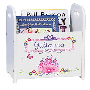 My Bambino Personalized Child's Book Storage Magazine Rack Bin Nursery- Girl's