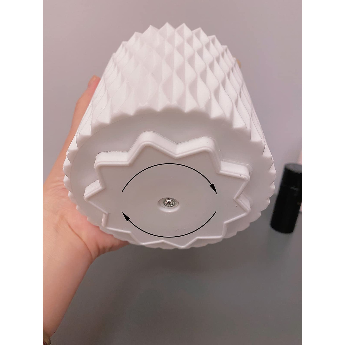 SMILESUN 360°Rotating Makeup Brush Holder Makeup Organizer 5 Slot Cosmetic Storage Makeup Brushes Cup Pen Holder (White)