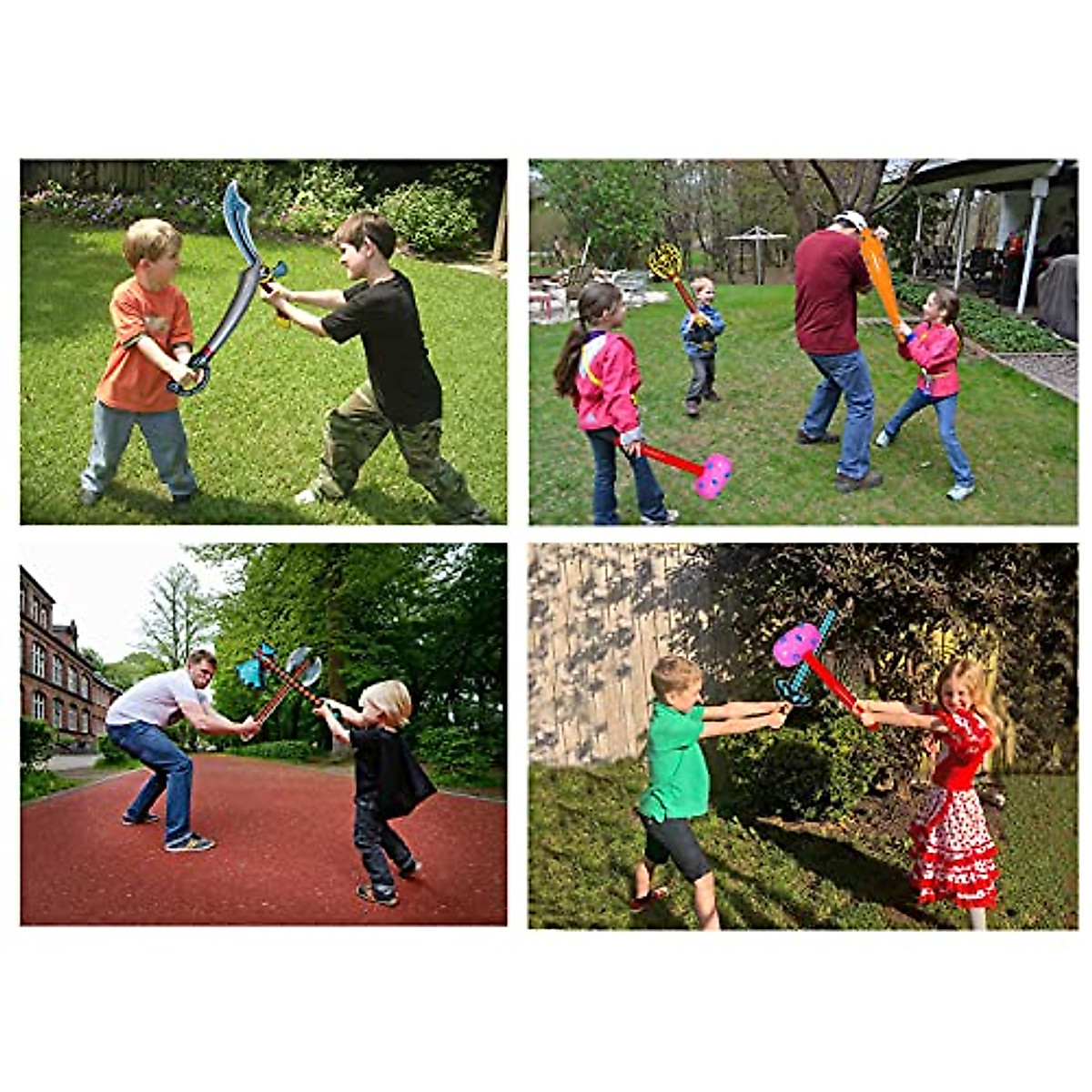 Mkork&fzsx Inflatable Toys Inflatable Weapons Large Size Blow Up Sword Axe Pixel Party Favor(13 Objects per Box)