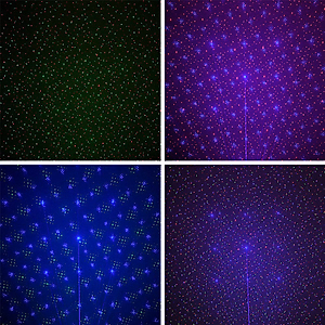 SUNY Mini Portable Cordless Laser Lights Rechargeable RGB Stars Patterns Gobo Projector Sound Activated Music DJ Party Lights for Outdoor Travel Camping Disco Live Show Home Dance