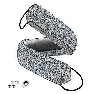 QUOLIX Triangle Under-Door Draft Stopper, 32" Noise Blocker, Weighted Weather Stripping, Gray Cotton & Polyester, Multi-Function Noise & Light Blocker,Gray