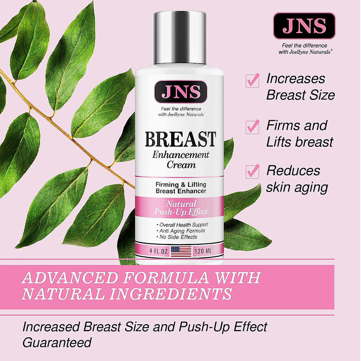 Powerful Breast Lifting & Plumping Cream - USA Made, Natural Bust Growth & Enlargement - 4 fl oz