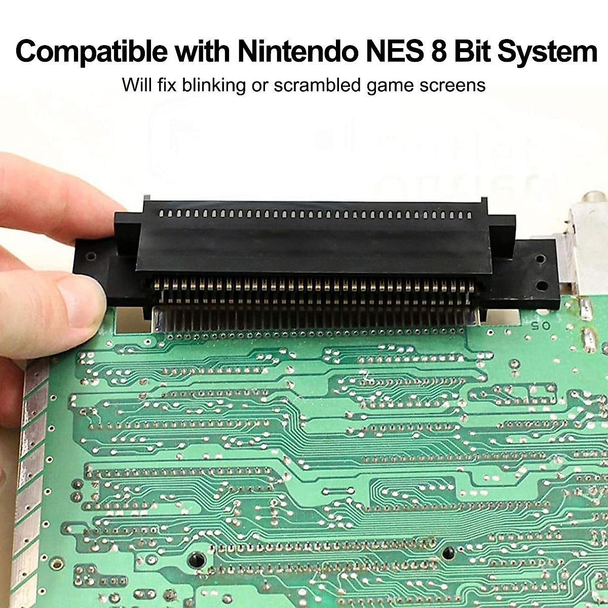 SUNJOYCO NES Cartridge Slot, 72 Pin Replacement Connector with 3.8mm Screwdriver for Nintendo Console NES 8 Bit System