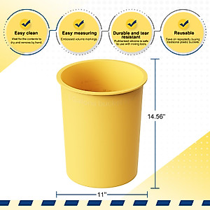 BUCKET LINER - 5 Gallon Bucket Saver Silicone Bucket Reusable Liners for Thinset and Concrete Mix (Yellow)