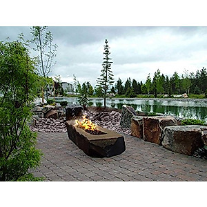 Hearth Products Controls (HPC) Rectangle Stainless Steel Fire Pit Burner (FRSR-24X12-NG), 24x12-Inch, Natural Gas