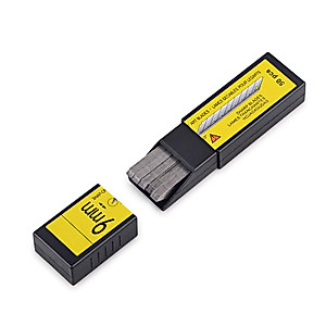 FOSHIO 30 Degree Snap Off Blades 9MM Universal Art Knife Replacement Blades, High Hardness Carbon Steel Material, Auto Vinyl Wrap Office Cutter Craft Knife Sharp Blades, Pack of 100