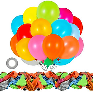 BEISHIDA 60 PCS Rainbows Balloons Assorted Colors Latex Balloons 12 inch Balloons Bright Colors Balloons for Kid's Birthday Party Baby Showers Wedding Graduation Anniversary Party Supplies