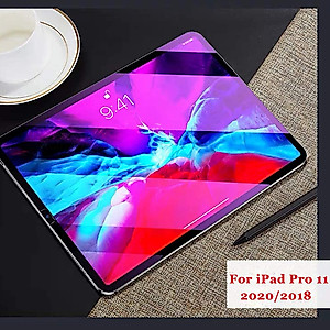 Muntonski Anti Blue Light Compatible with iPad Pro 11 Screen Protector (2018 2020 2021) 11inch tempered Glass 9H Hardness 2 Pack