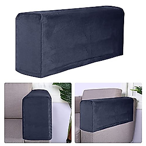 PXRJE 1Pair Sofa Armrest Cover,Couch Protector Elastic Stretch Furniture Accessories Removable for Sofa Couch Chair Recliner.(Navy)