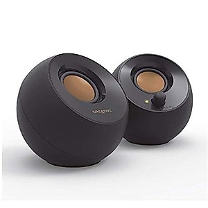 Creative Pebble 2.0 USB-Powered Desktop Speakers with Far-Field Drivers and Passive Radiators for PCs and Laptops (Black) (Renewed)