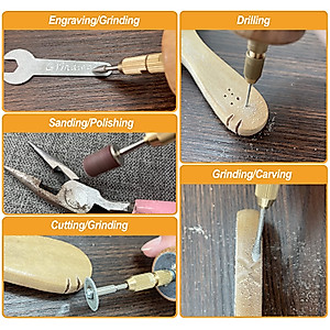 XIZED Electric Resin Jewelry Drill Set,50Pcs Wooden Body Hand Drill Resin Supplies,Multi-Purpose Power Small Hand Drill for Drilling,Sanding,Polishing,Cutting,Engraving,Jewelry Making,DIY Resin Crafts