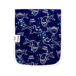 Benoxine Ultra-Soft Baby Burp Cloths Absorbent, Large Size, Cotton,Adorable Designs Perfect for Boys and Girls 8-Pack