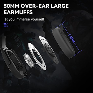 SADES Stereo Gaming Headset 3.5mm for P'S4 PC X'box One P'S5 Controller, Noise Cancelling Over Ear Headphones with Mic, Soft Memory Earmuffs for Multi-Platforms