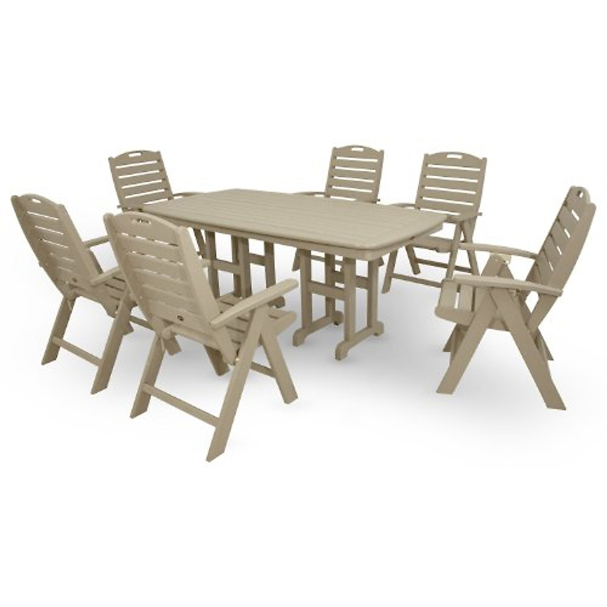 Trex Outdoor Furniture Yacht Club Folding Highback Chair, Sand Castle