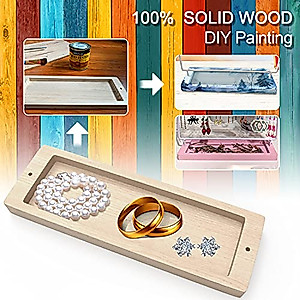 ANNDOFY Earrings Organizer Jewelry Display Stand, 5-Tier 100 Holes Earring Holder Rack for Hanging Earrings, Metal and Wood Basic Large Storage Earring Jewelry Display Tree as Women Girls Gift