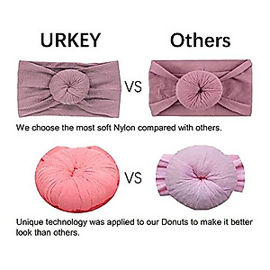URKEY Soft Knot Headbands for Baby Girls - Handmade Hair Accessories for Newborn, Infant, Toddlers, and Kids
