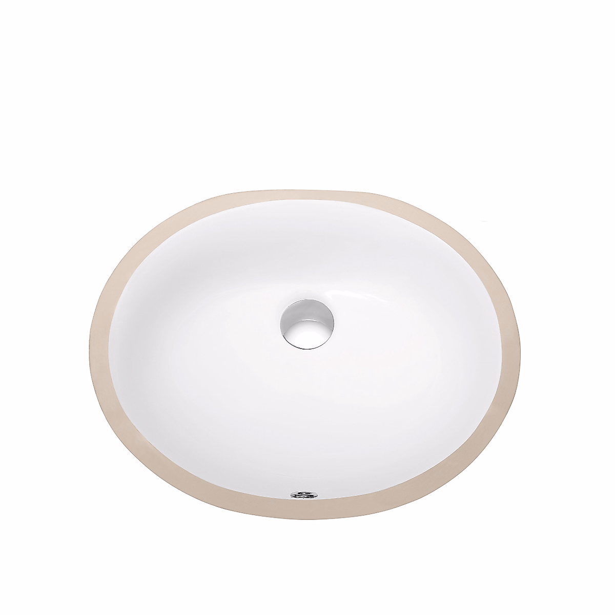 Dawn CUSN007A00 Under Counter Oval Ceramic Basin with Overflow, White
