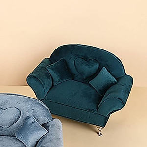 rockible Fashion Sofa Bed Jewelry Box Dollhouse Furniture Women Jewelry Case Jewelry Trinket Box for Bedside Table Living Room Closet Dresser Decor, Green
