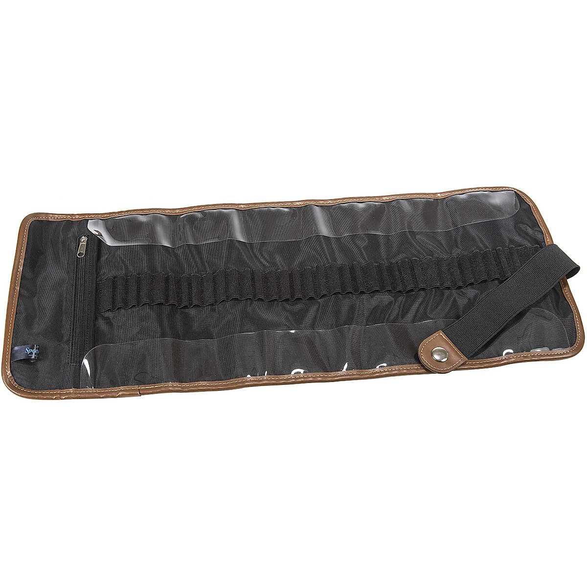 Speedball Canvas Roll Up Pencil Case, Denim W/Brown Trim, Holds Up To 36 Pencils