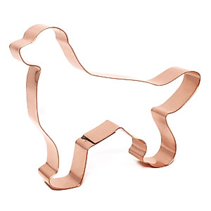 Golden Retriever Dog Breed Cookie Cutter 4.75 X 3.5 inches - Handcrafted Copper Cookie Cutter by The Fussy Pup