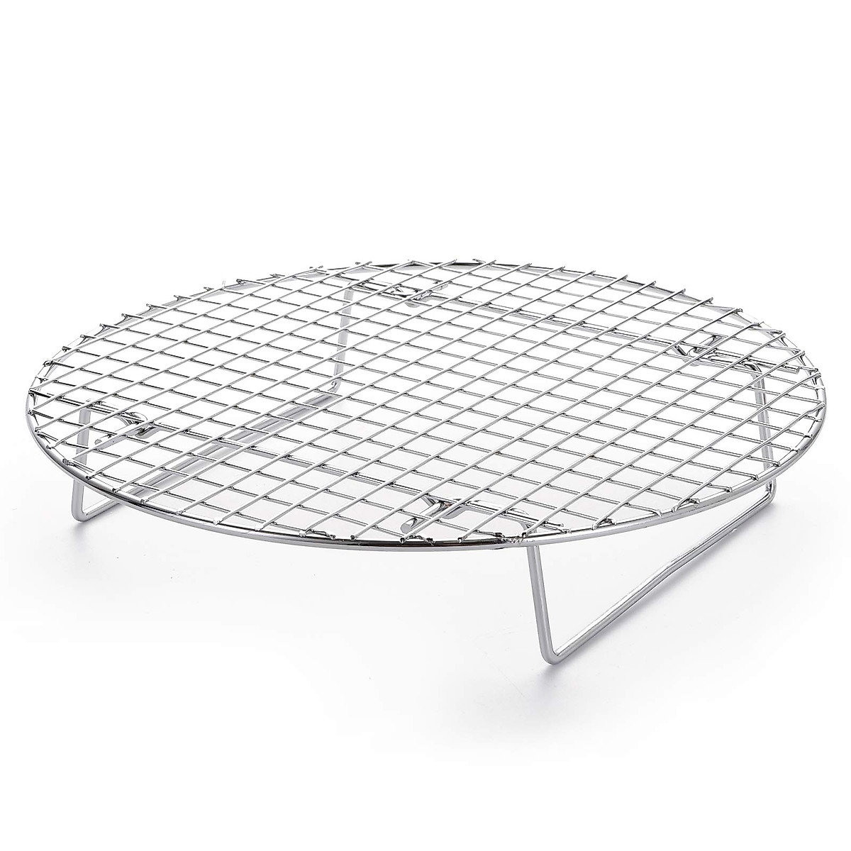 Foraineam 4 Pack 10.5 inch Steamer Rack Round Grilling Rack for Cooling Steaming Baking Cooking, Lifting Food in Pots, Cake Pan, Pressure Cooker and Oven