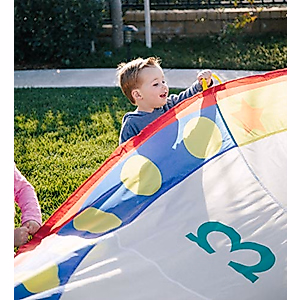 Pacific Play Tents 18420 Tick Tock Clock 12 Foot Kids Parachute for indoor / Outdoor Fun