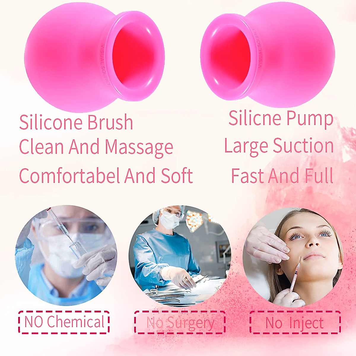 Lip Plumper Device Lip Filler Beauty Pump,New Upgrade Soft Silicone Pout Lips Enhancer Plumper Tool, Natural Pout Mouth Tool, City Lips Lip Plumper Full of charm Lip Juvalips,Soft Lip Brush Lip Pump