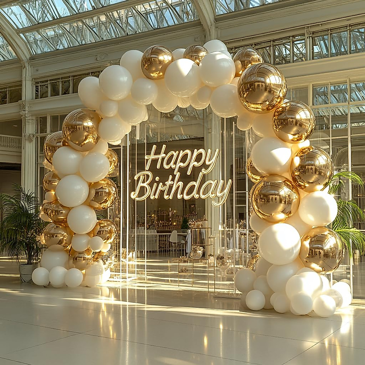 Bezente White Balloons Latex Party Balloons, 100 Pack 12 inch Round Helium Balloons for White Themed Wedding Graduation Birthday Party Backdrop 4th of July Decorations Independence Day