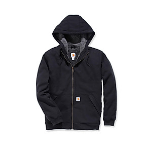 Carhartt mens Rd Rockland Sherpa Lined (Big & Tall) Hooded Sweatshirt, Black, Large Tall US