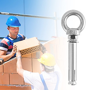 HEIHAK 10 Pack M8 x 80mm Expansion Eyebolt, Expansion Screw with Eye Ring Anchor, 304 Stainless Steel Ring Lifting Expansion Eyebolt Internal Bolt Fastener for Concrete, Wall, Masonry Surface