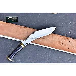 GK&CO. Kukri House Official Issued - Genuine Kukri/Khukuri- 9 Inch Nepal Armies Service Issue Kukri Knife -Traditional Horn Handle- Handmade in Nepal