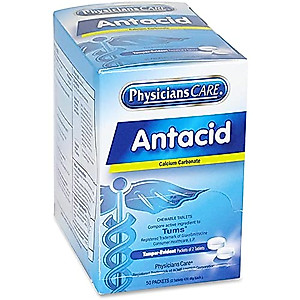 PhysiciansCare Antacid Heartburn Medication (Compare to Tums), 50 Doses of Two Tablets, 420 mg