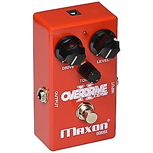 Maxon Compact Series OD808X Overdrive Extreme Bass Distortion Effects Pedal