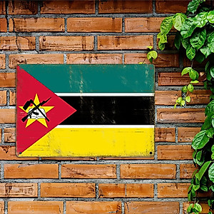 Man Cave Decor Flag Metal Sign Personalized State Metal Tin Plaque Metal Wall Plaques Funny Novelty Sign Rusty Indoor Outdoor Hanging Poster Unique Flag Design Print Art 8x12in